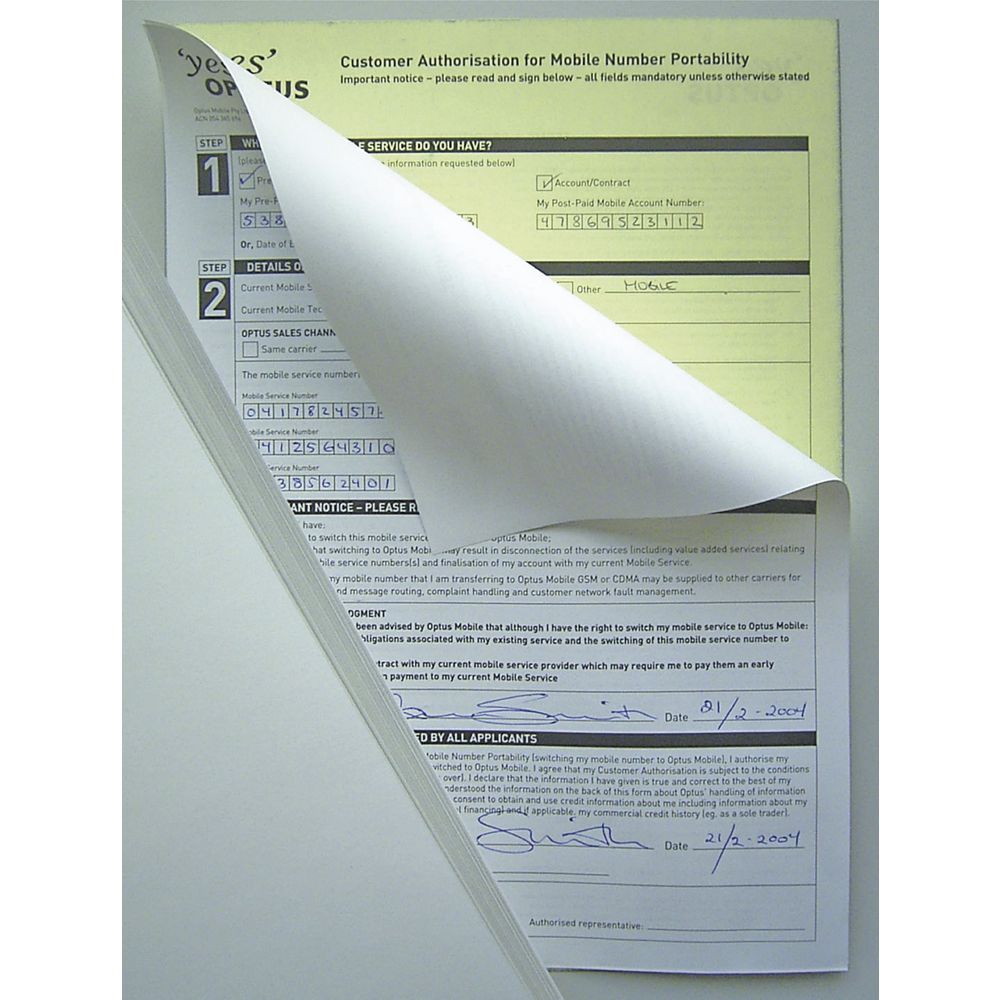 Rediform A4 Carbonless Paper White Yellow EBay
