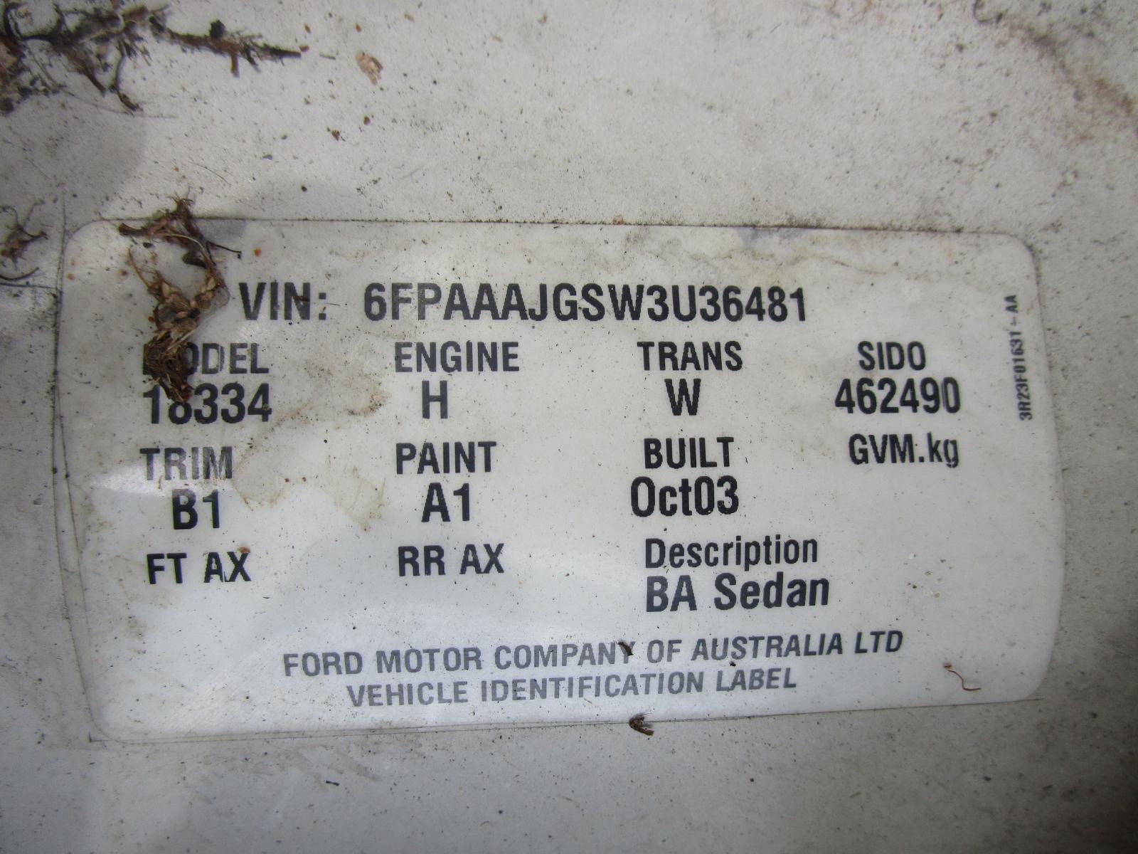 Ecu Falcon Ford 2003
