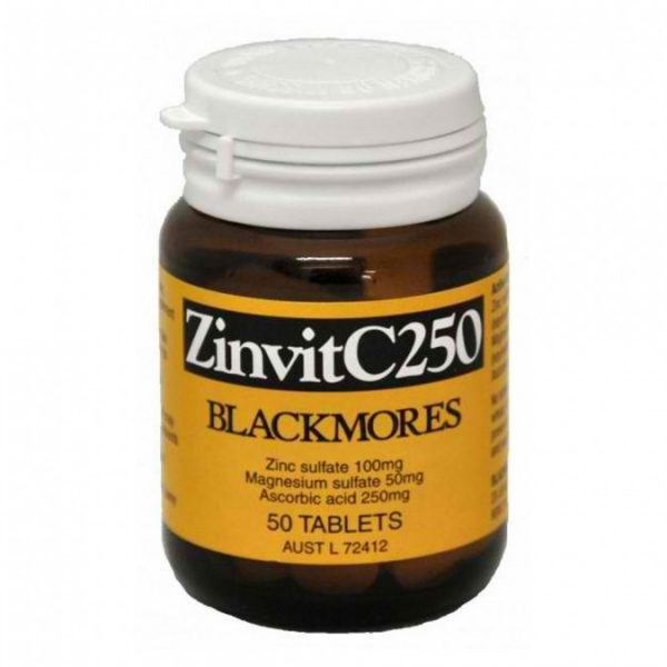 BLACKMORES ZinvitC250 50 tabs - Adore Pharmacy
