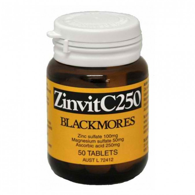 BLACKMORES ZinvitC250 50 tabs - Adore Pharmacy