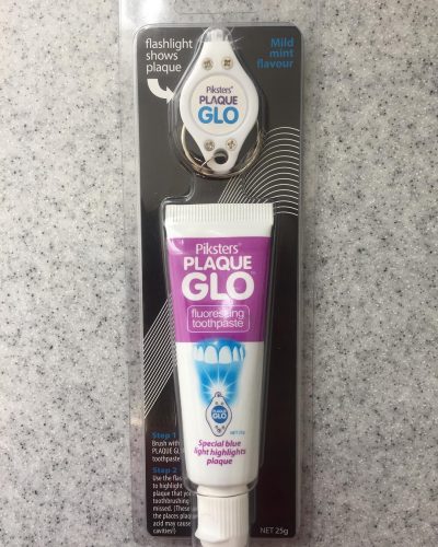 PIKSTERS PLAQUE GLO FLUORESCING TOOTHPASTE W/ FLASHLIGHT - Adore Pharmacy