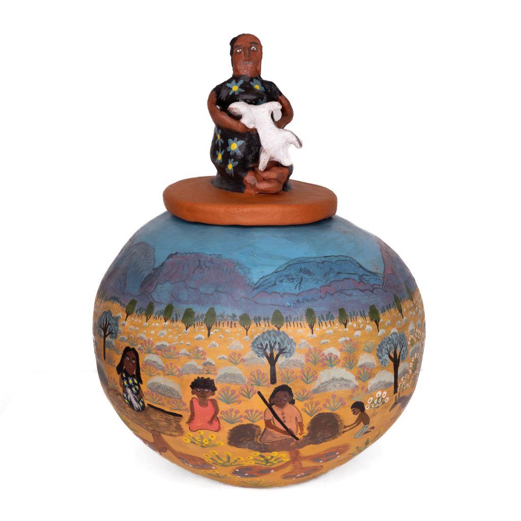 Grandmother Digging for Rabbit - Andrea Pungkarta Rontji | Alcaston Gallery