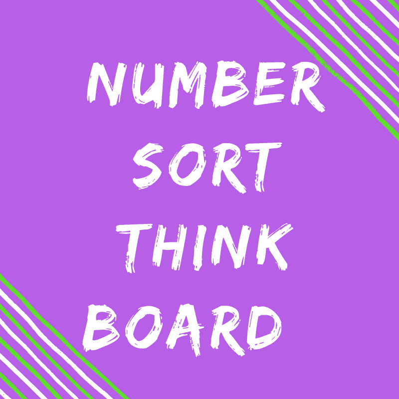 Number Think Board templates: Number Recognition 0-10
