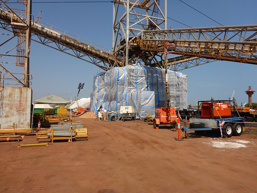 Rio Tinto Dampier Salt Twin Boom Stacker Refurbishment - Duratec Limited