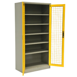 Mesh 2 Door Cabinet: Convenient Lockable Storage Solution
