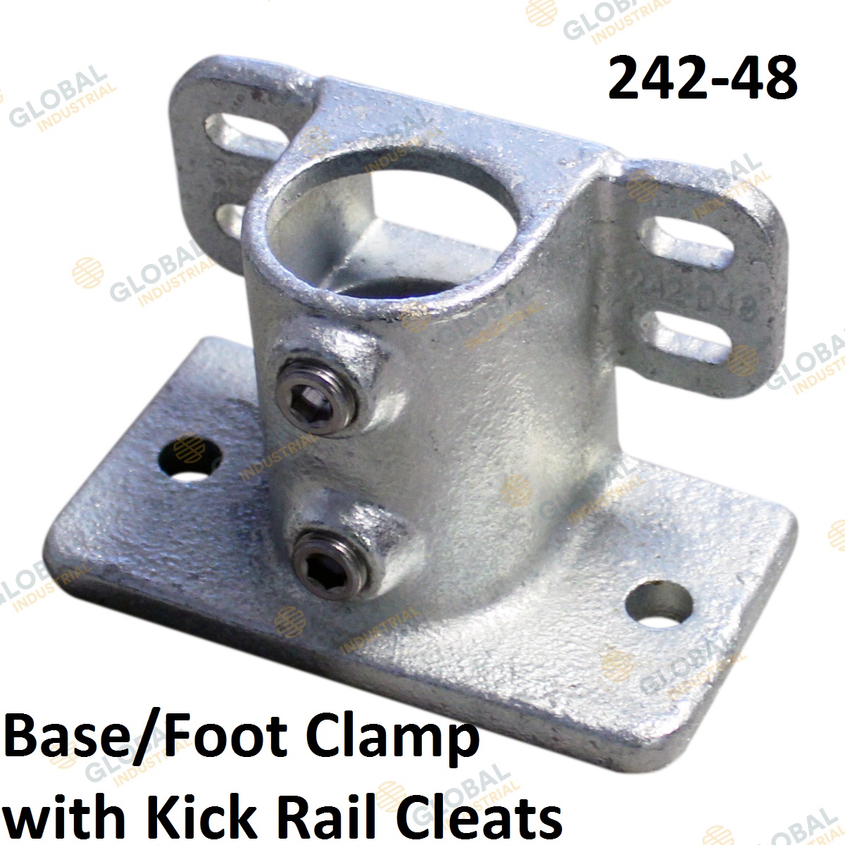 Stanchion Handrail - Galvanised Handrail | Global Industrial