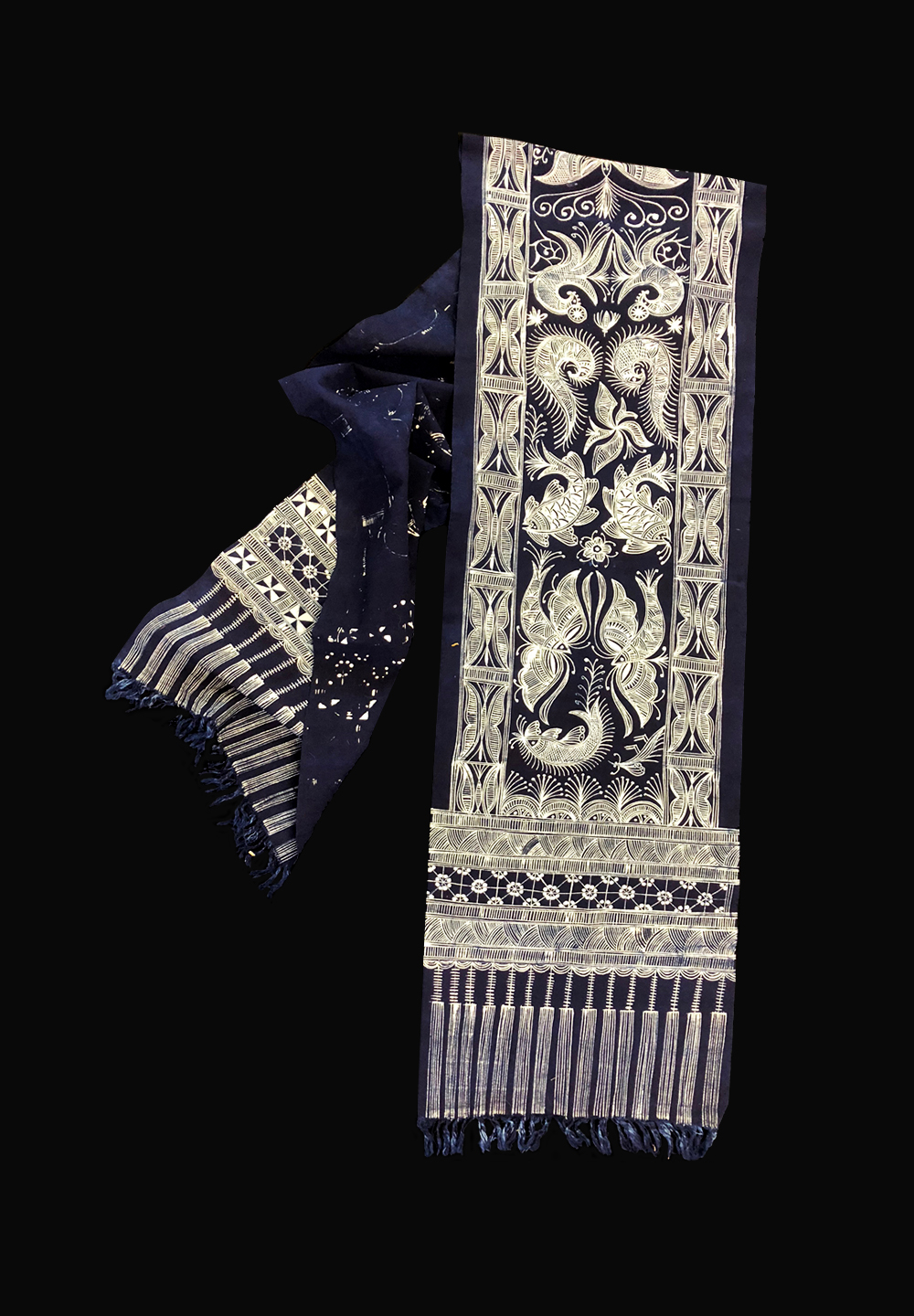 Miao Indigo Dyed Handloom Batik ~ Butterfly Mother Border Pattern I ...