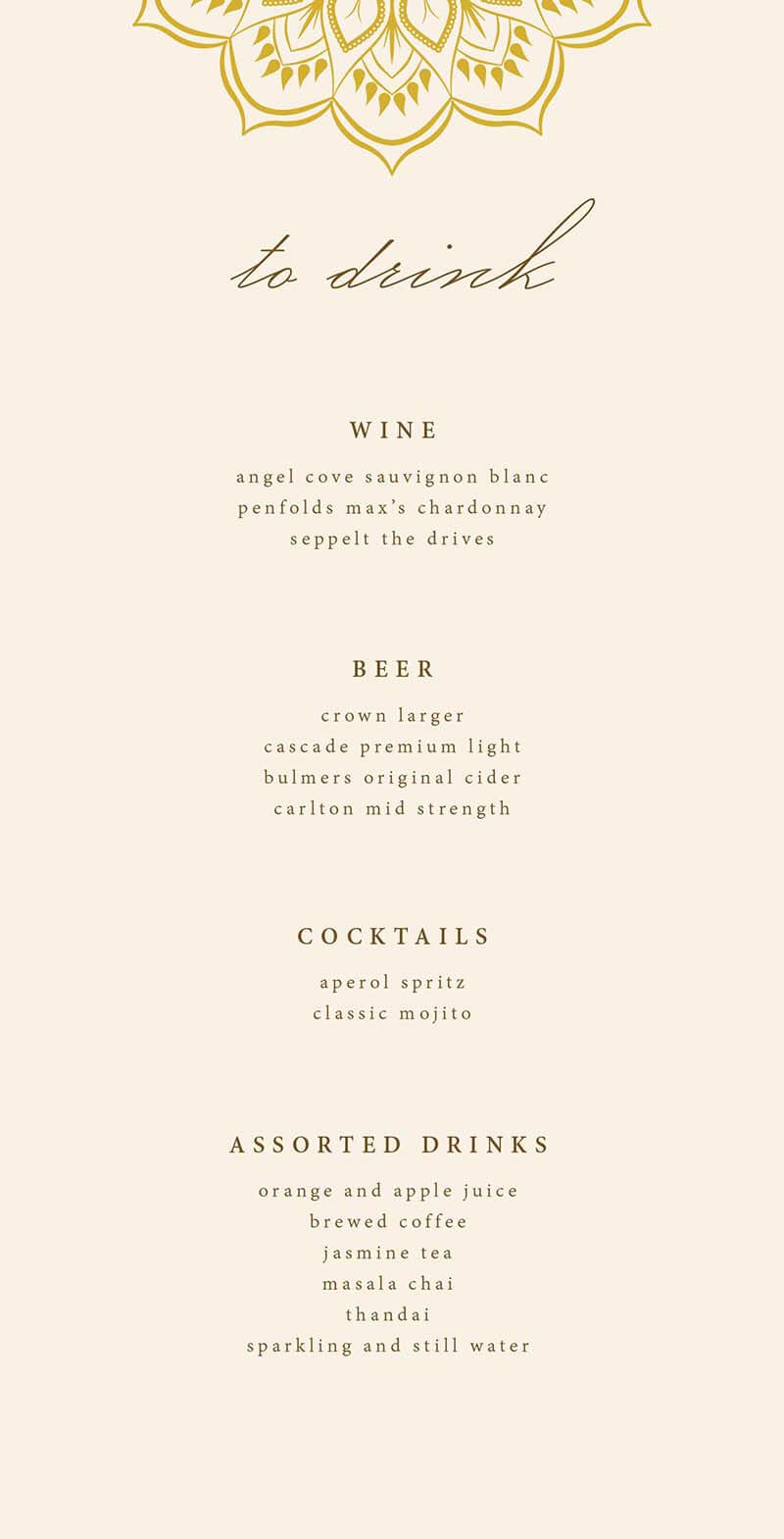 Indian wedding menu 60 photos - Astyledwedding.com