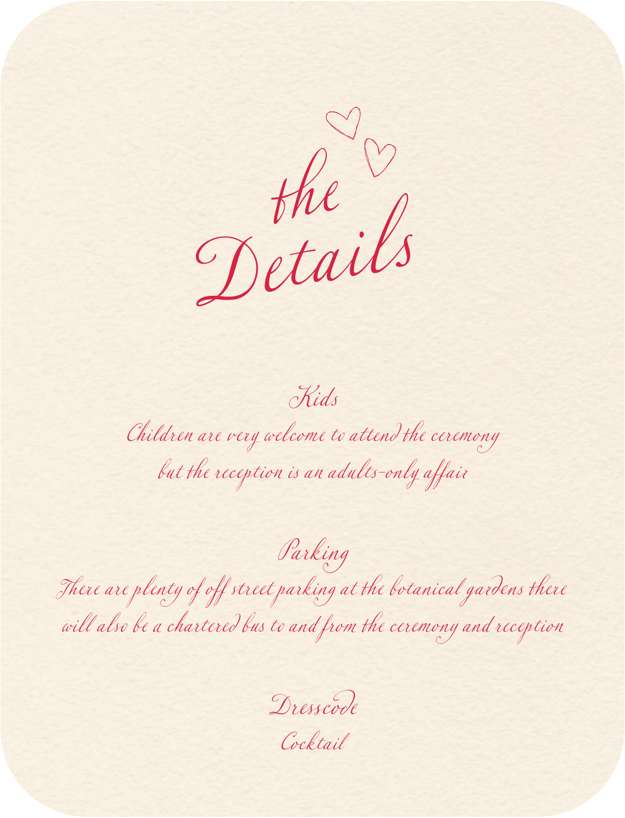 Wedding Invitation Information Card Examples Wedding Information Cards