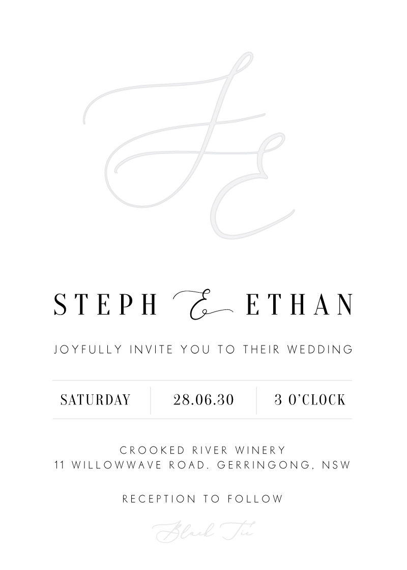 Customise Milieu Wedding Invitations by Paperlust