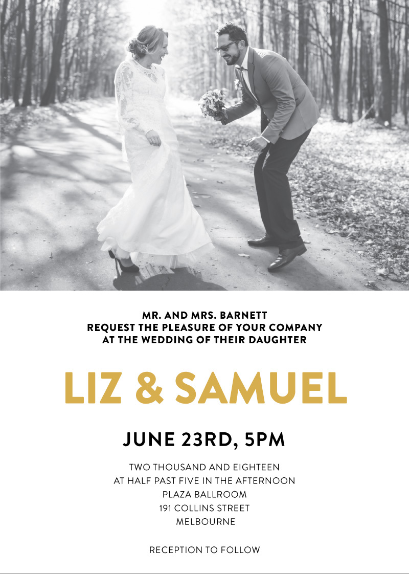 Customise Photocards Wedding Invitations by Paperlust