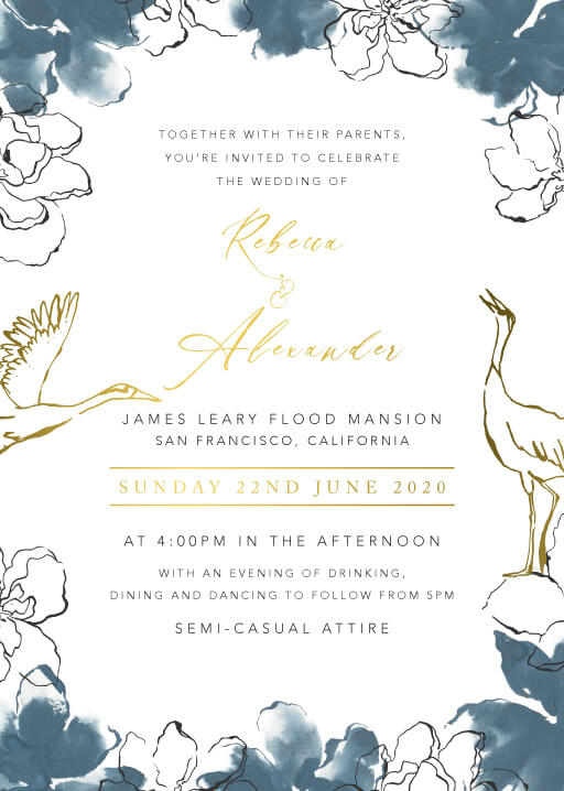 Swan Wedding Invitations