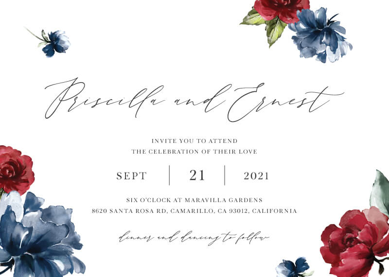 Customise Flower Code Wedding Invitations by Paperlust