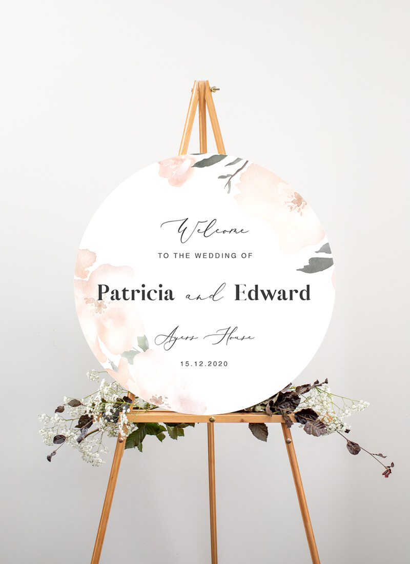 Customise Ivory Garden Wedding Signs by Paperlust