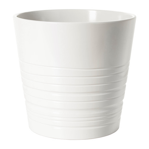 White Ceramic Pot - 15cmH x 15cmW - The Event Mill