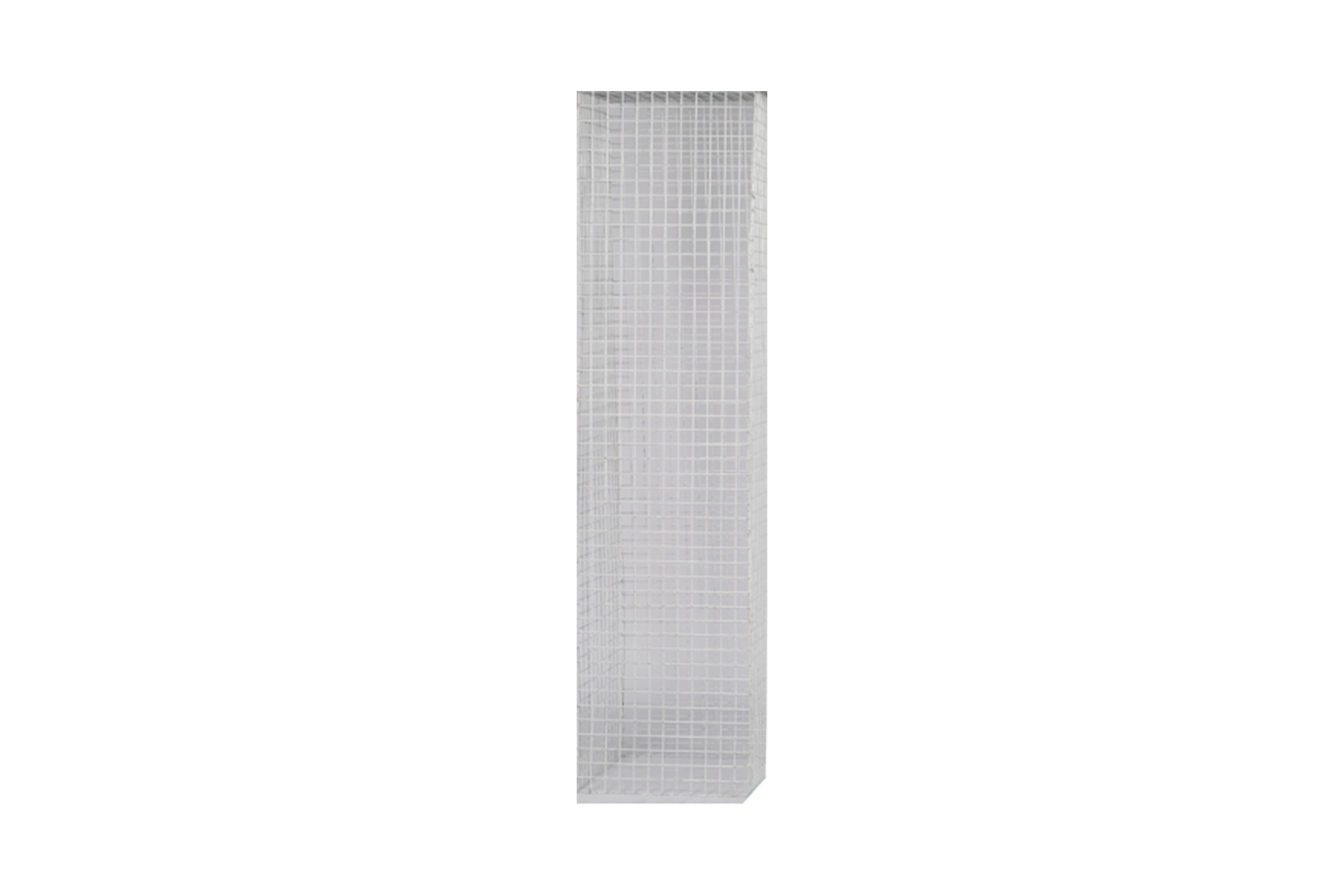 White Wire Mesh Pillar - 1.8mH x 60cmSQ (must be staked or weighted ...