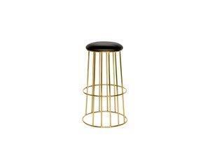 Bar Stool Cabaret - Black Cushion with Gold Wire Legs - The Event Mill