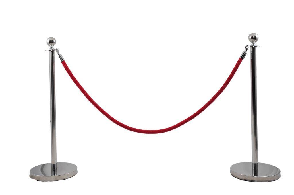 Crown Top Bollard Stand Silver - 95cmH x 40cmD - The Event Mill