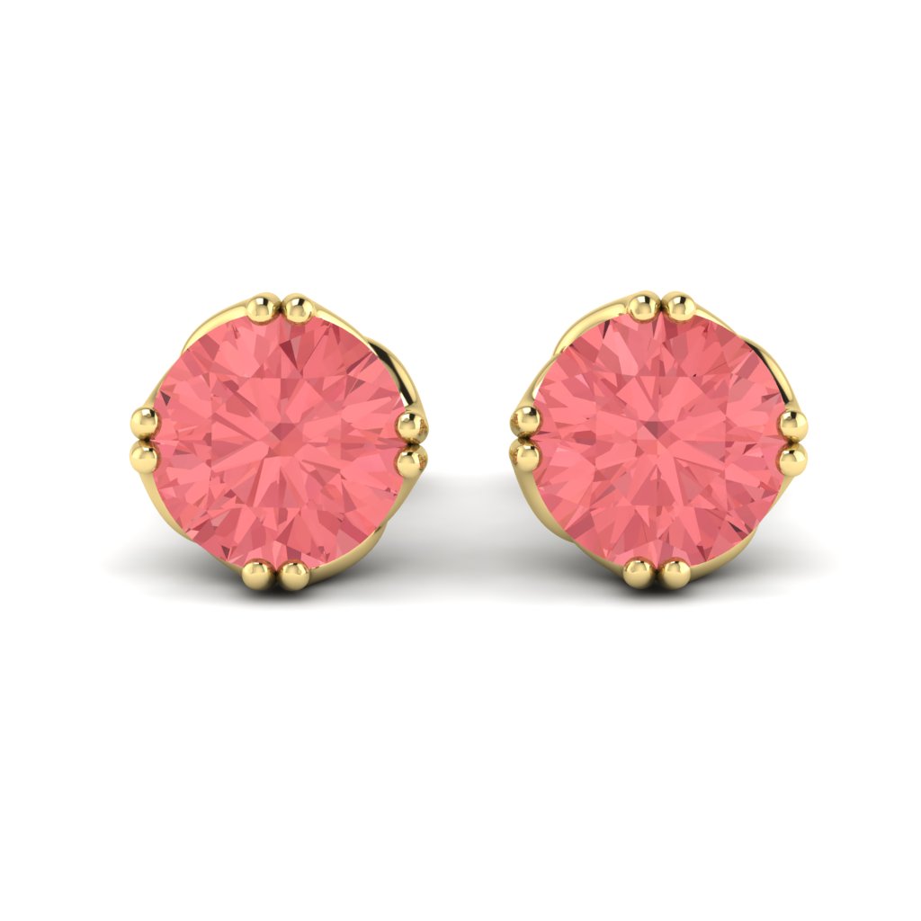 Padparadscha Yellow Gold Braid Round Design | Brilliyond Jewellery