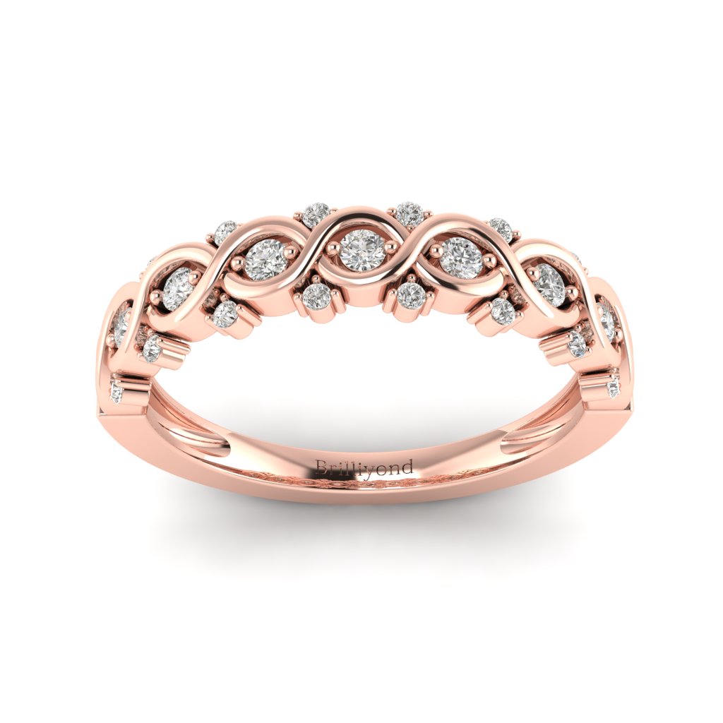 Rose Gold Wedding Ring Primrose | Brilliyond Jewellery