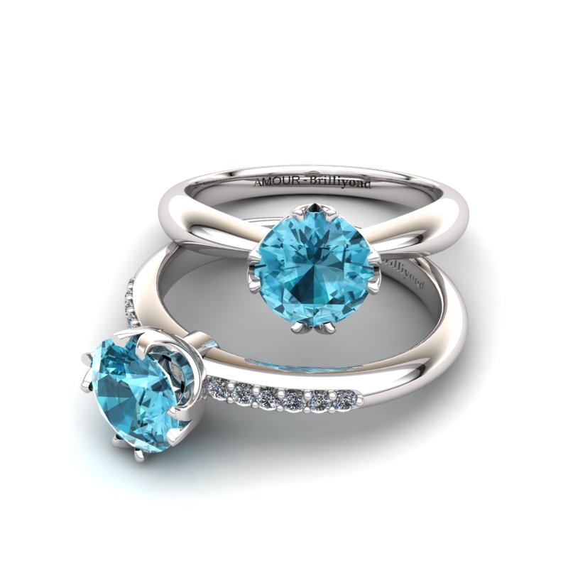 Queen of Night Solitaire Ring
