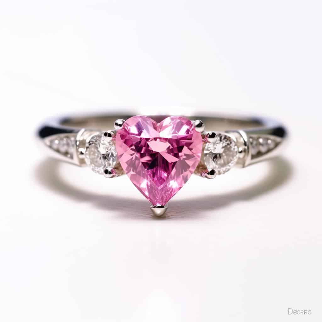 Heart Shaped Pink Sapphire Engagement Ring | Pinnra | Australia