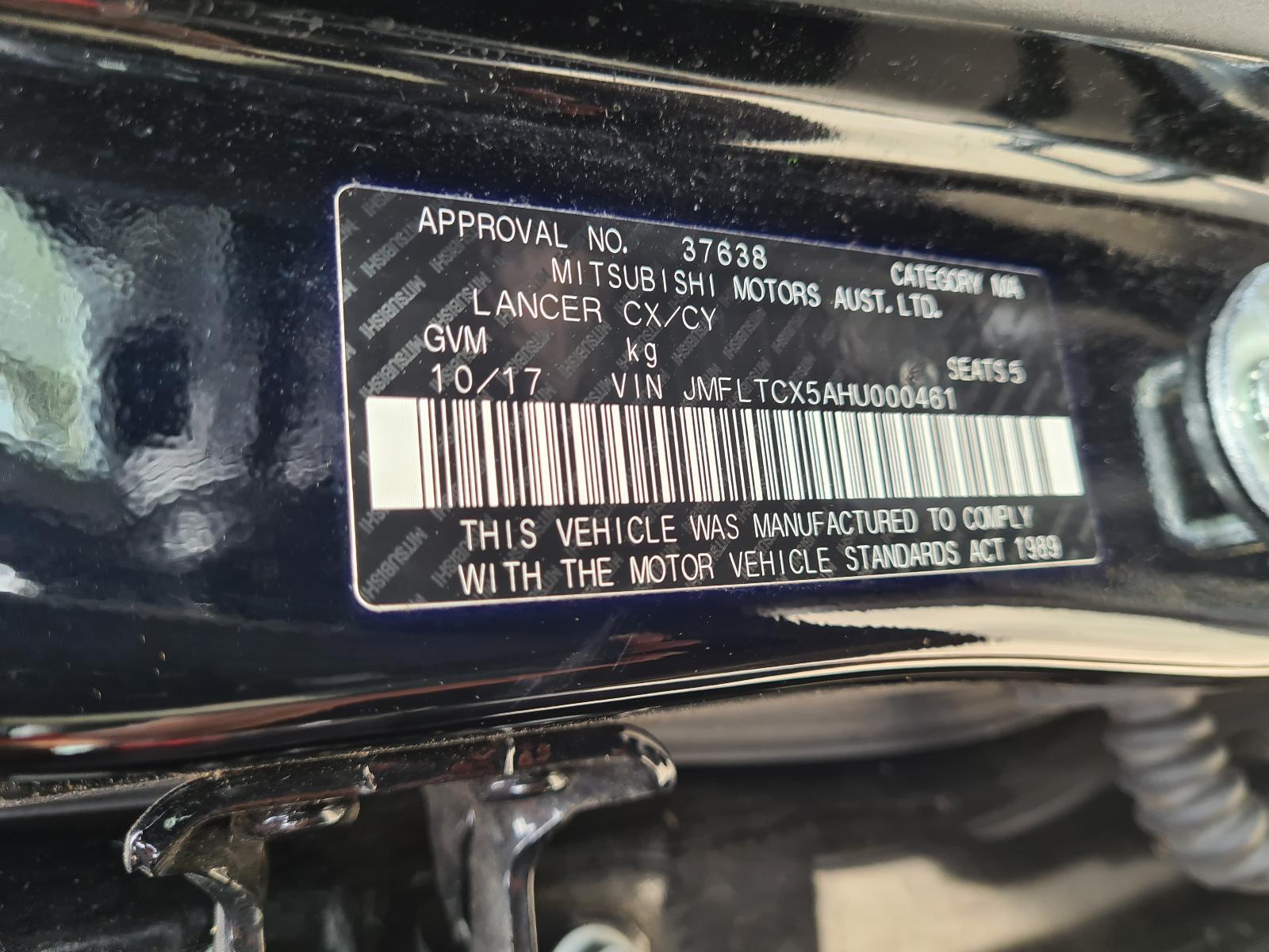 Left Rear Door/Sliding Lancer Mitsubishi 2017