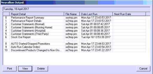 Minfos Stock Out Report : Help Centre
