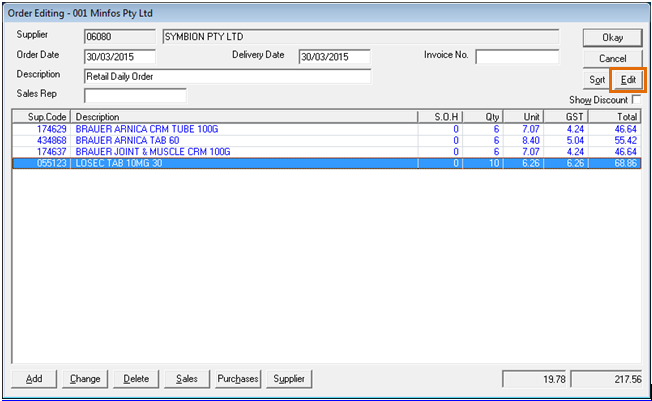 Change Minfos A.R. Product Codes : Help Centre