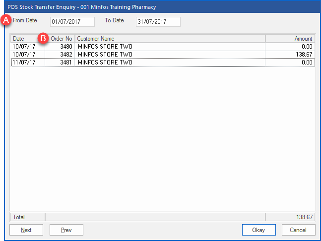 Print Previous Stock Transfer Invoice in Minfos : Help Centre