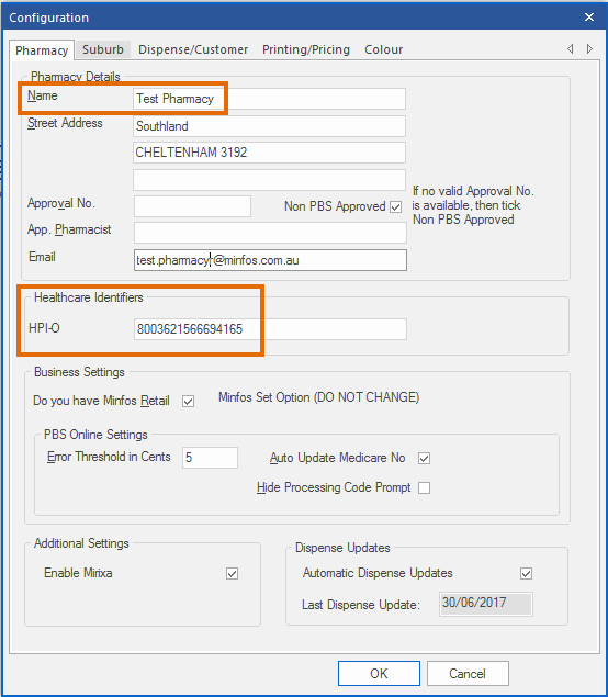 Record Health Identifiers in Minfos : Help Centre