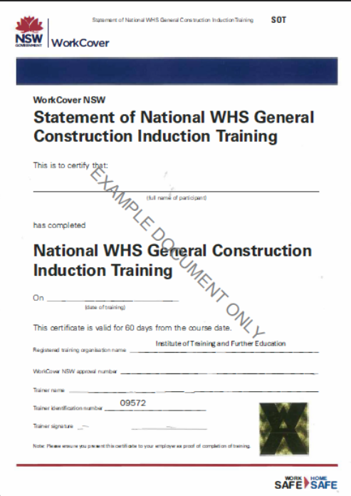 National: Construction Induction (White Card) : Rail Industry Worker ...