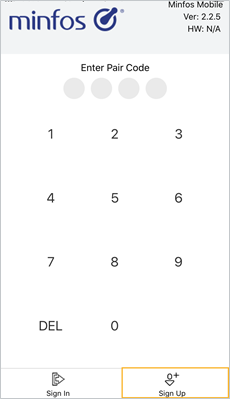Set up the Minfos App : Help Centre