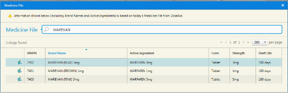Minfos Packing Add a Drug to a Patient Profile : Help Centre