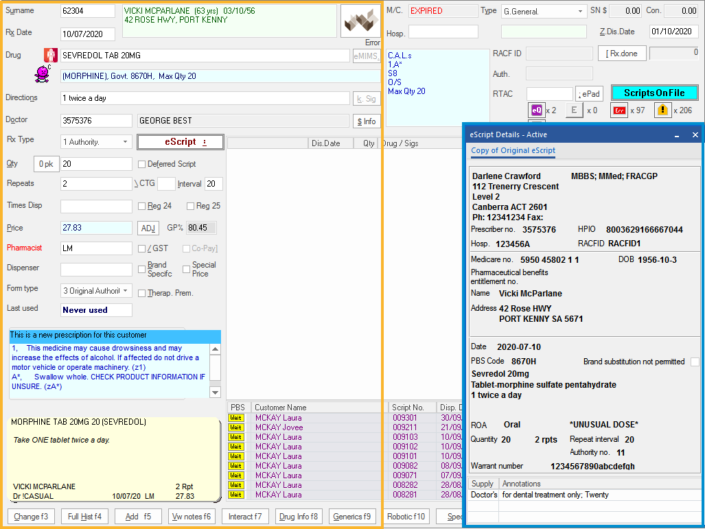 Dispense an eScript : Help Centre