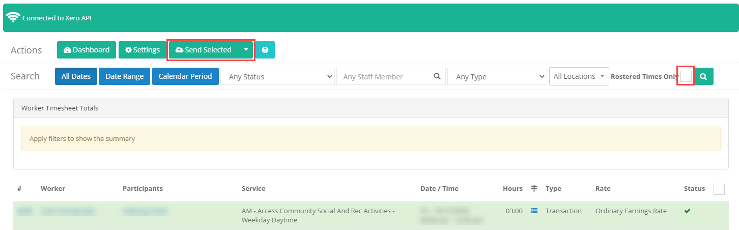 CareMaster Help Center - Synching Timesheets to Xero