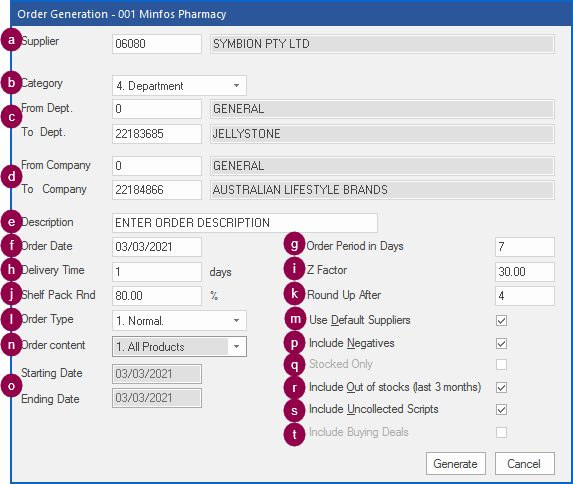 Generate Orders Overview : Help Centre