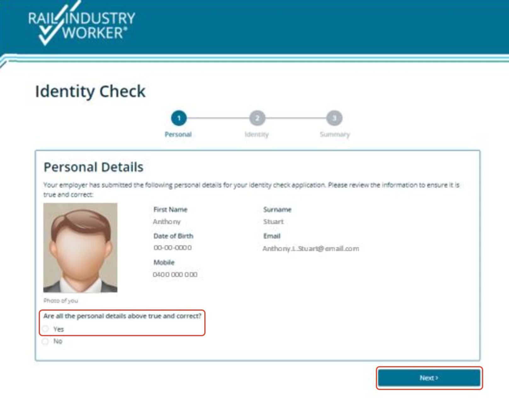 How does a cardholder complete an ID check? : Rail Industry Worker ...