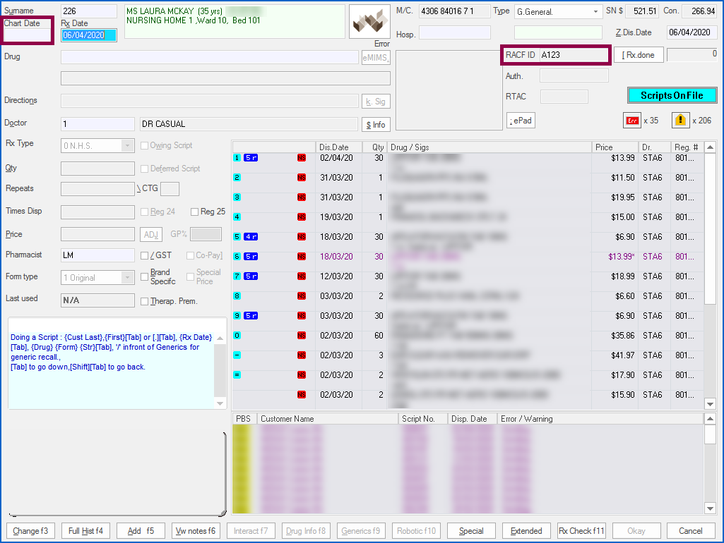 Dispense from an NRMC in Minfos : Help Centre