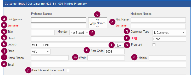 Add a New Customer in Minfos Dispense : Help Centre