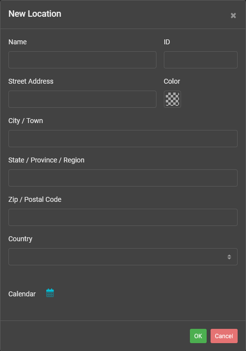 Adding a Location : PROJECTAL