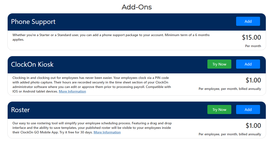 Subscriptions Manager : ClockOn Online Knowledge Base