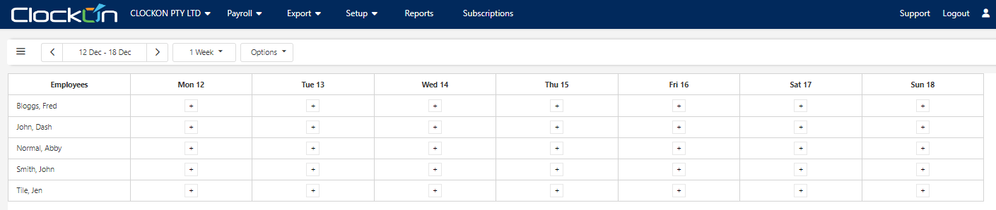 Rostering Staff : ClockOn Online Knowledge Base