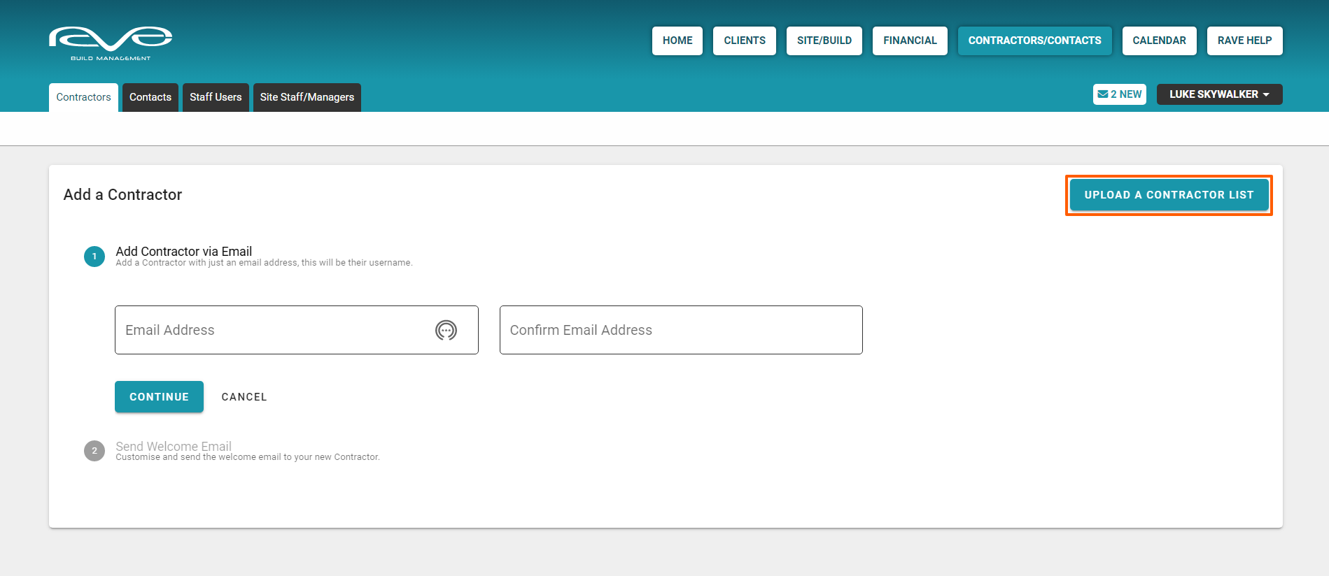 How to Add a Contractor to your RAVE Contractor List : Rave Help
