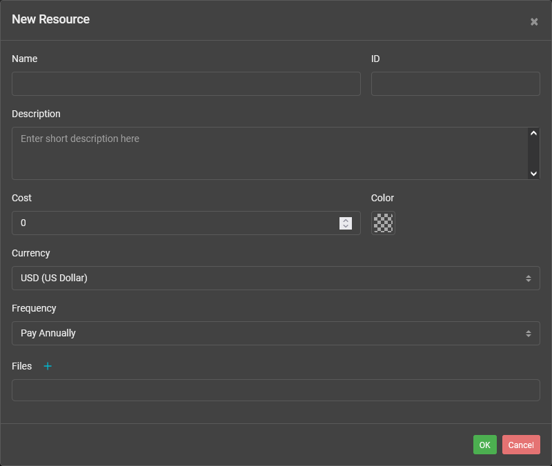 Adding a Resource : PROJECTAL