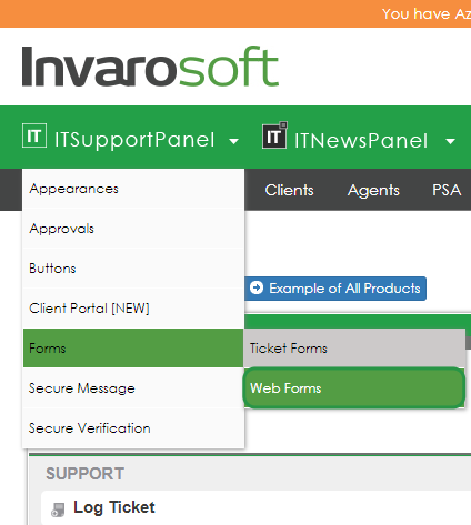 How To Create a Webform : Support Portal