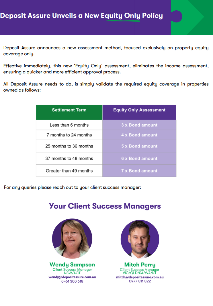 Lender Updates - Deposit Bonds : LMG Help Centre