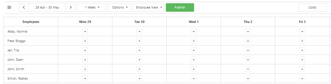 Rostering Staff : ClockOn Online Knowledge Base