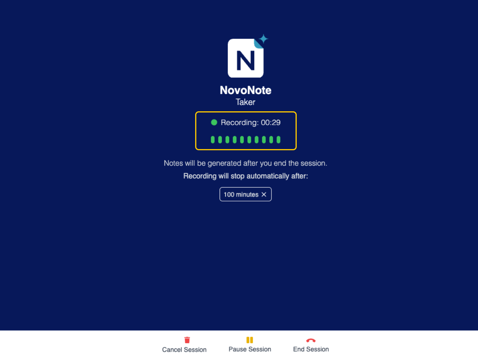 Failed Audio Recordings / No Transcripts / Notes Generated : NovoNote ...