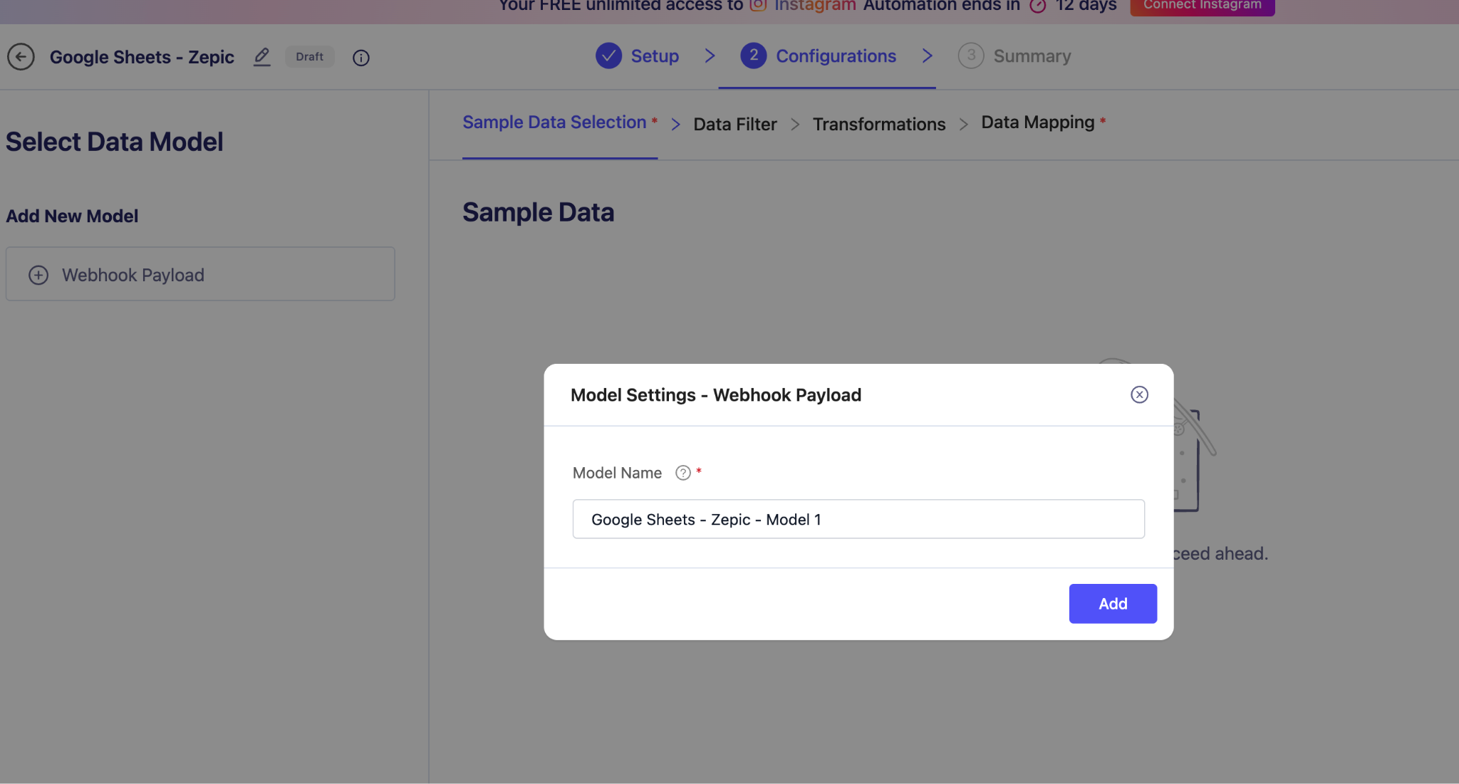 How to Send Data from Google Sheets to Zepic Using a Webhook?